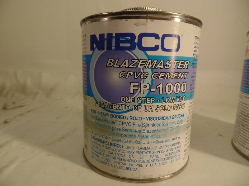 LOT OF 2 NIBCO BLAZEMASTER CPVC CEMENT FP-1000 | GIANT! SURPLUS AUCTION ...