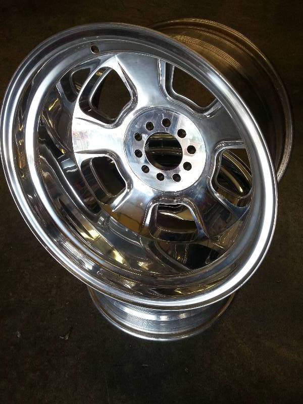 Beautiful pair of the 17" X 11" wide polished Billet Specialties ...