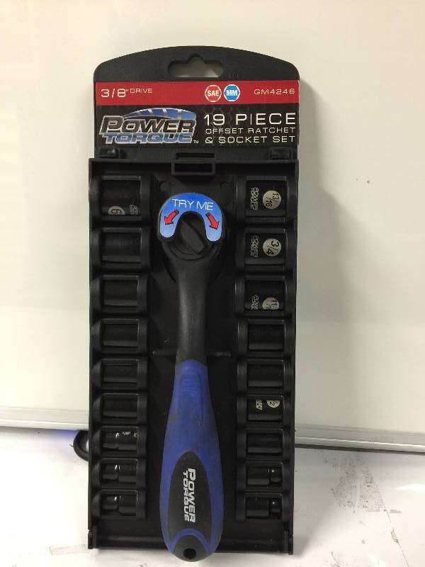 Power Torque 19 Piece Offset Ratchet & Socket Set | Electronics and ...