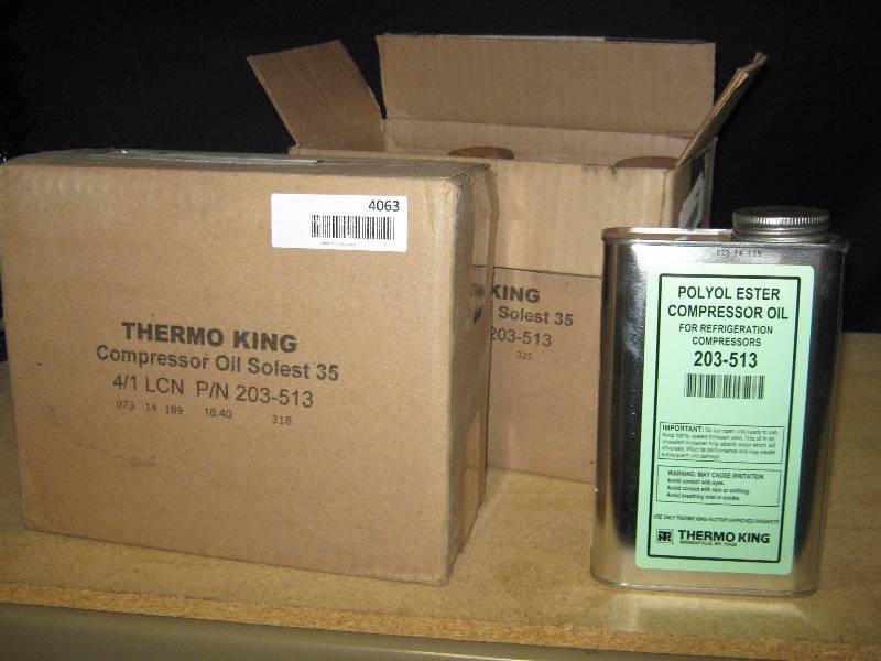 (2) Cases Thermo King Compressor Oil Solest 35, P/N: 203-516, each case ...