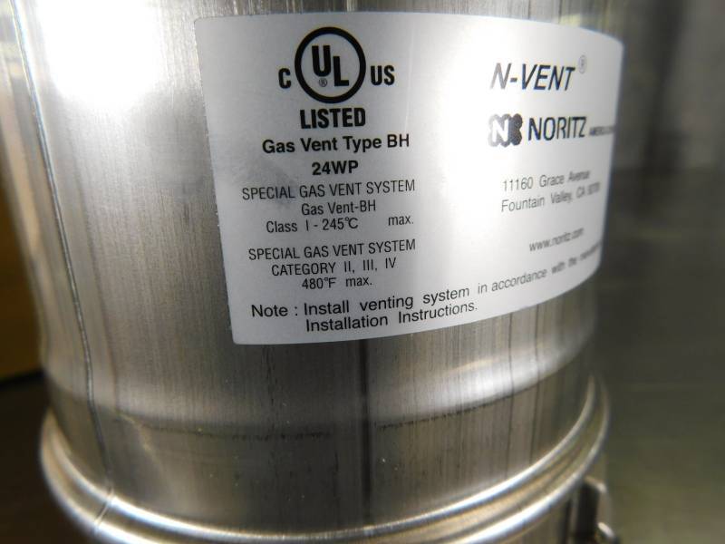 Lot of Noritz Type BH Gas Vents With Bird Screen | Mechanical, Plumbing ...