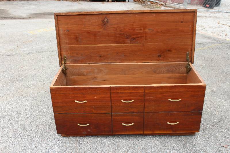 Wooden Foot Locker/ Hope chest | 2nd Shots Premier Auction Take a Look ...