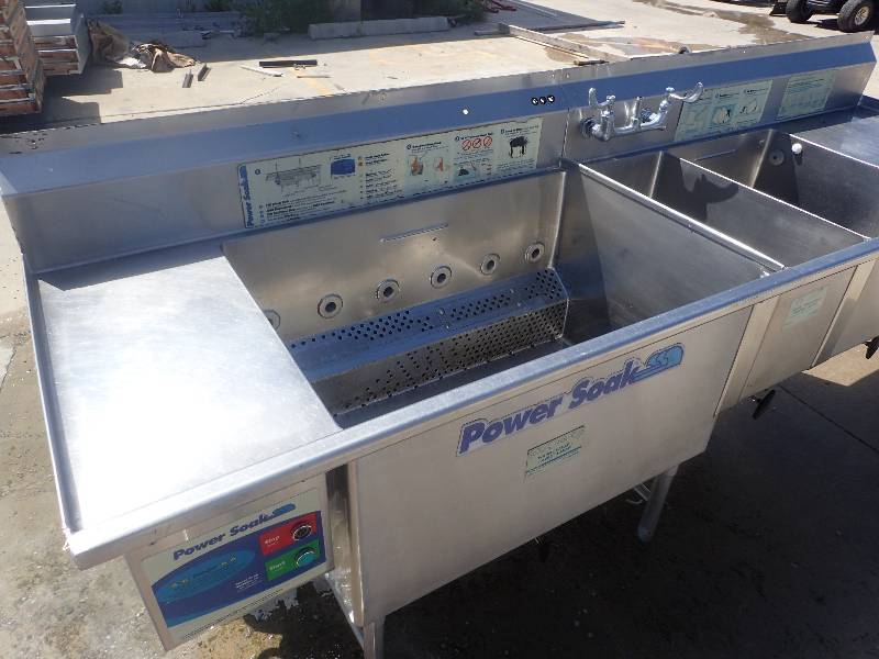 All Stainless 3 Compartment Power Soak Wash Sink | Big Johnny's ...