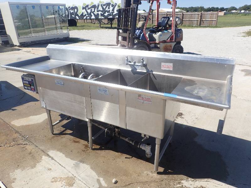 All Stainless 3 Compartment Power Soak Wash Sink | Big Johnny's ...
