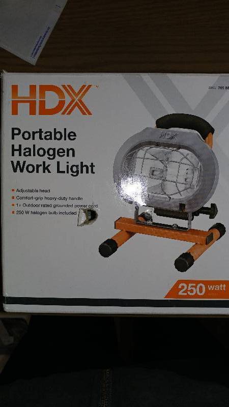 HDX Portable Halogen Work Light | Lighting, Ceiling Fans, Vanities ...