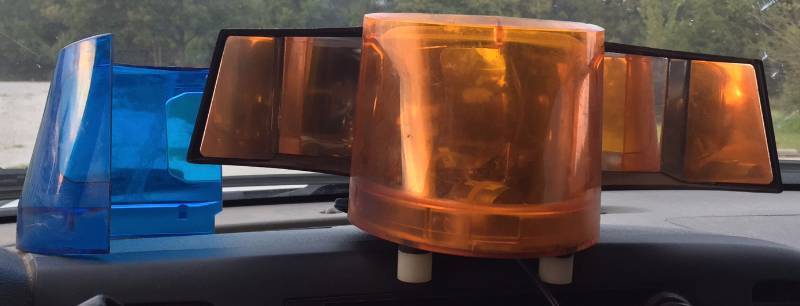 CODE 3 - Dash Laser - Rotating Emergency Light - With 2 Lenses - Works ...