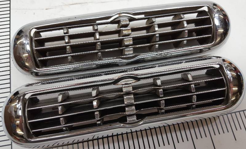 Nice pair of chrome 60's car air conditioning dash board vents ...