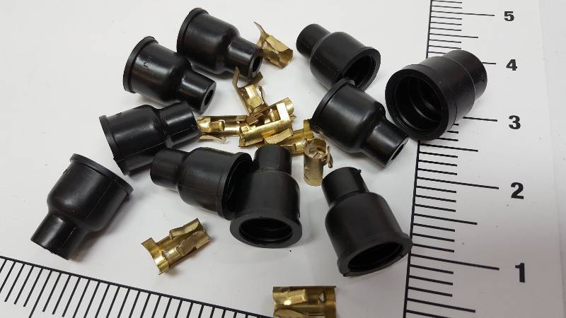 New set of distributor brass terminals and spark plug wire boots for ...