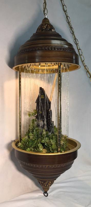 Vintage Hanging Oil Rain Lamp - Grist Mill - TESTED - WORKS! VIDEO ...