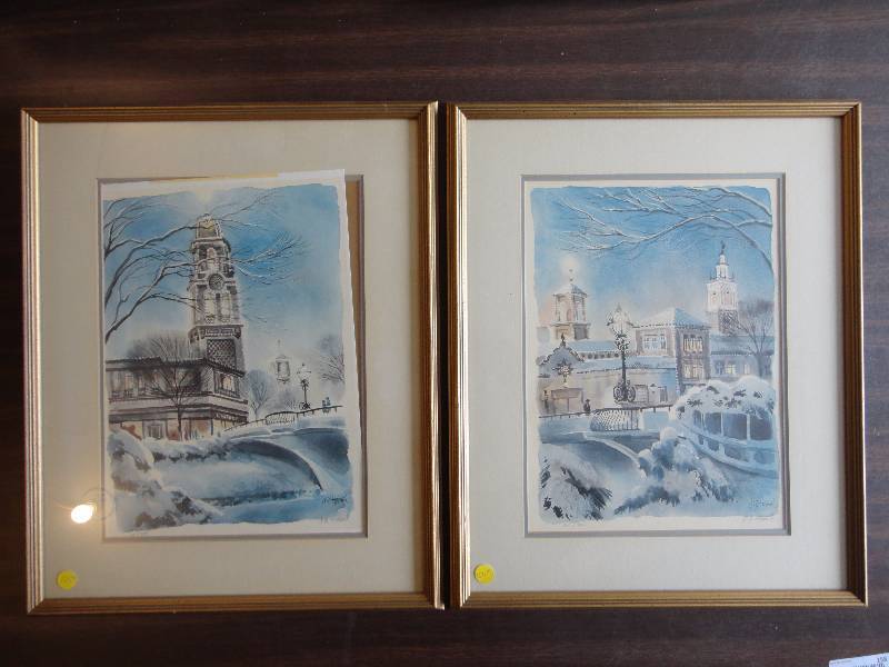 Signed and Numbered J.R. Hamil Watercolor Plaza Wall Art | Rhino's ...