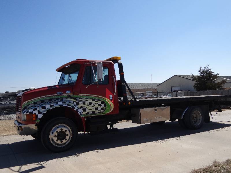 1997 International 4700 Flatbed Rollback Tow Truck | Spring Heavy ...