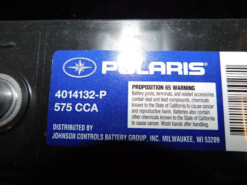 Polaris 575 CCA Battery Appears New Not Tested | Rush Undelivered ...