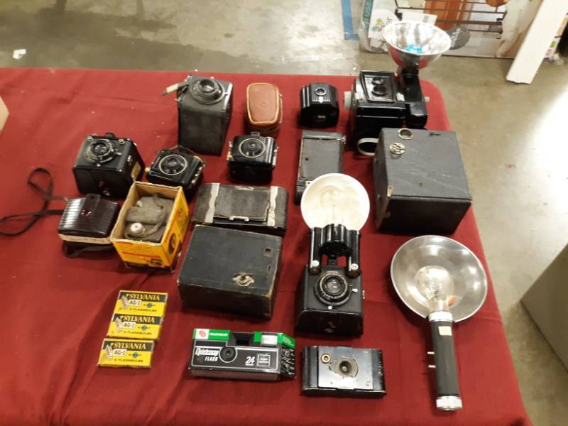 Antique Cameras - Lifetime collection of hundreds of vintage cameras ...