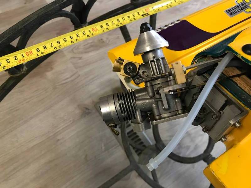 LARGE RC BOAT WITH NITRO K&B 3.5 EXPENSIVE OUTBOARD MARINE ENGINE ...