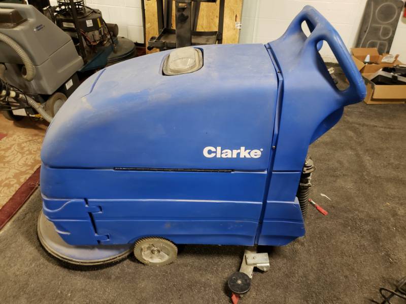{ NO CONTACT AUCTION } CLARKE Encore 20 inch Scrubber, NSS Charger 2025 ...