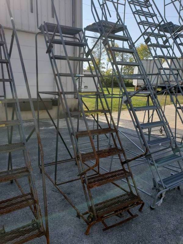 Commercial Rolling Warehouse Ladders | Equip-Bid